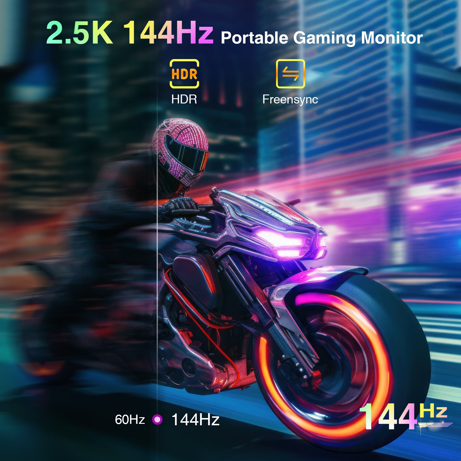 Revolutionize Your Gaming Experience: VEOUT 2.5K Resolution, 144Hz Ref ...